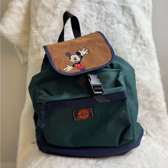 Disney | Bags | Vintage Mickey Mouse Backpack Classic Disney Style ...